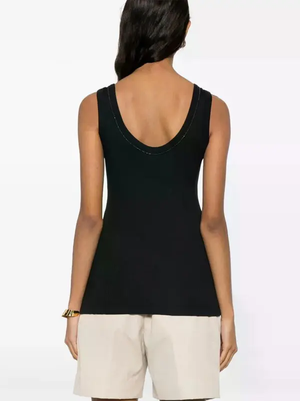Brunello Cucinelli Ribbed Tank Top - Black