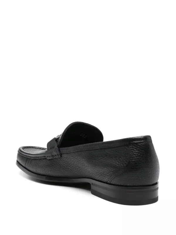 FERRAGAMO Gancini Detail Loafers - Black