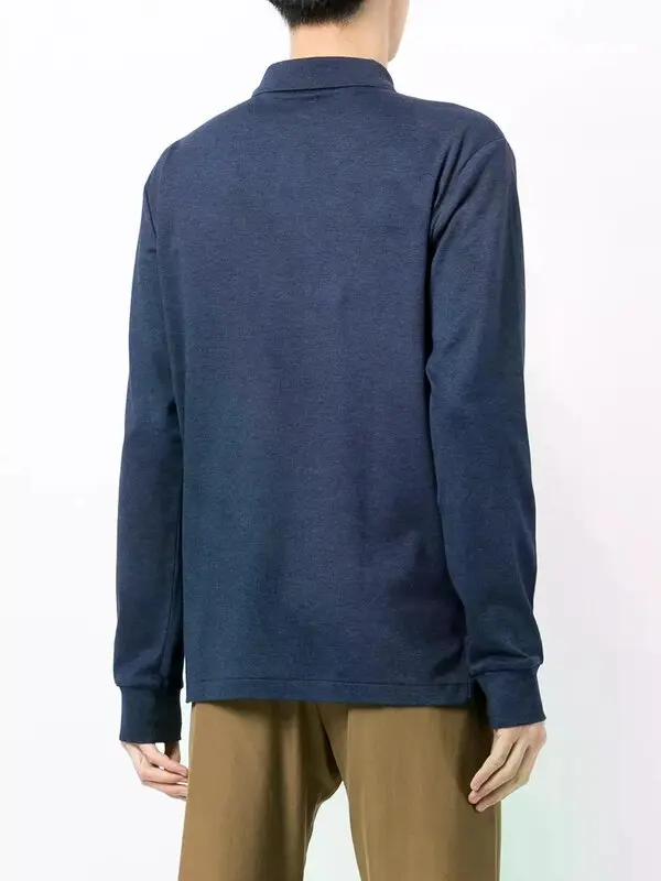 Polo Ralph Lauren Logo-embroidered Long-sleeve Polo Shirt - Blue