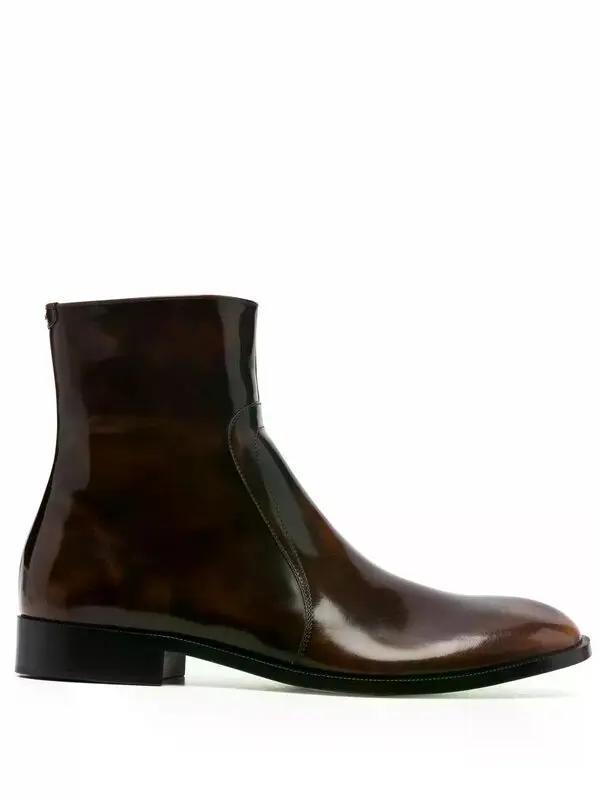 MAISON MARGIELA Waxed Leather Boots