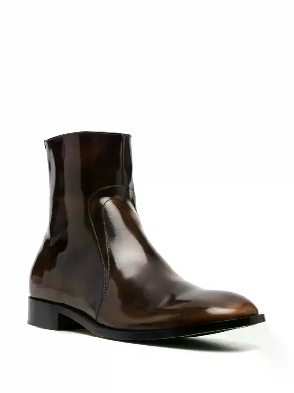 MAISON MARGIELA Waxed Leather Boots