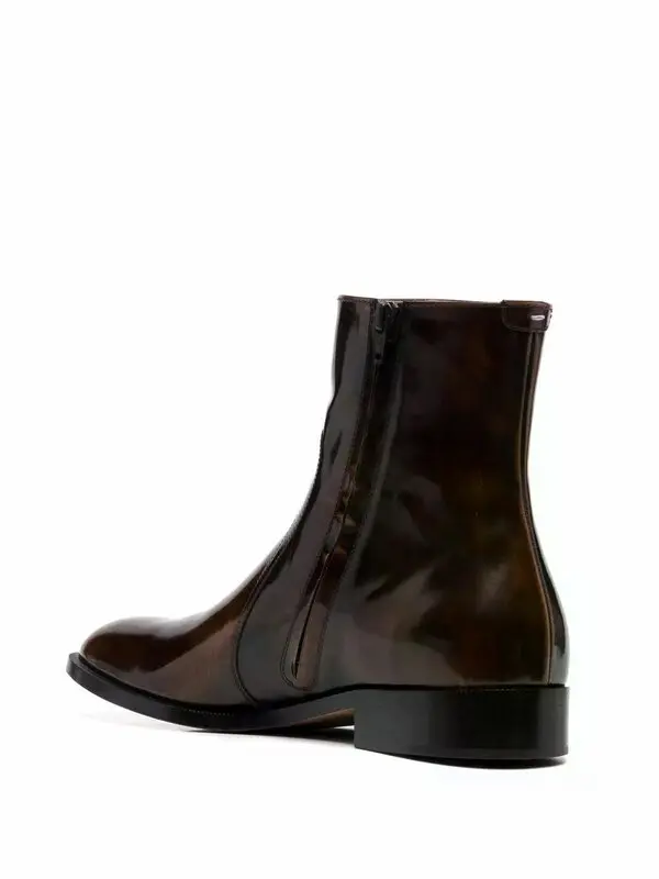 MAISON MARGIELA Waxed Leather Boots