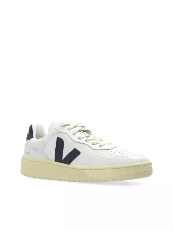 VEJA V-90 Chromefree Leather Sneakers - White