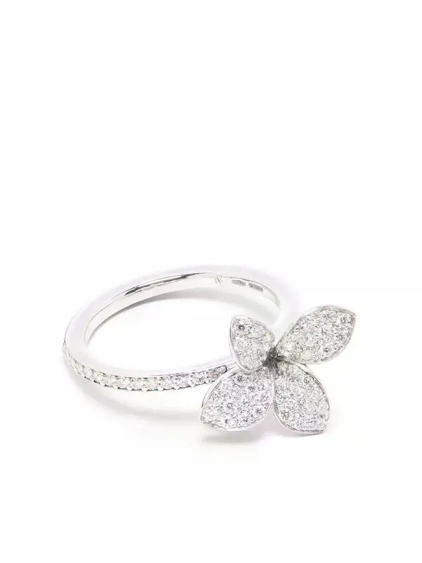 Pasquale Bruni 18kt White Gold Petit Garden Diamond Ring - Silver