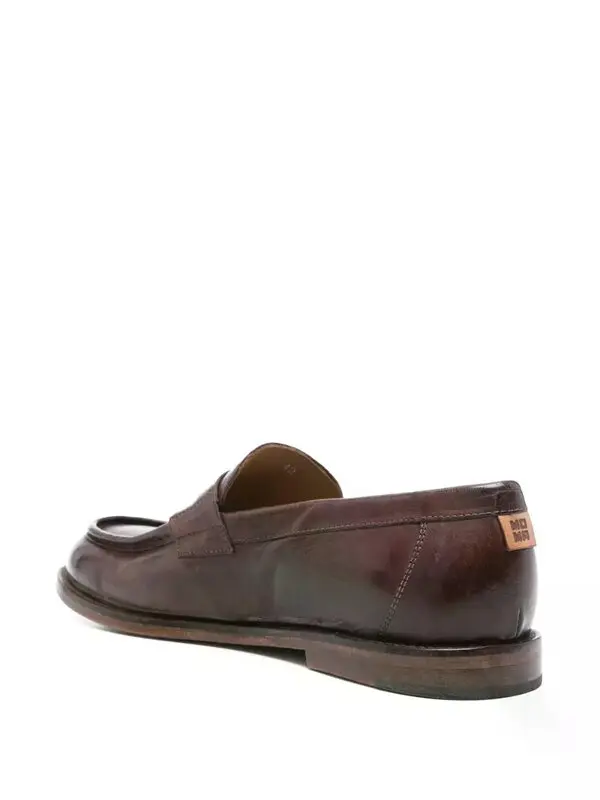 Moma Leather Penny Slot Loafers