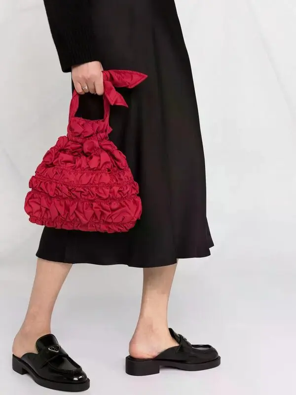 ANINE BING Bar Fluted Silk Skirt