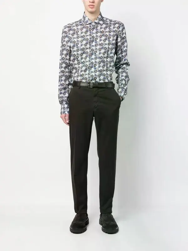BARBA NAPOLI Long-sleeve Linen Shirt