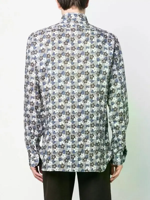 BARBA NAPOLI Long-sleeve Linen Shirt