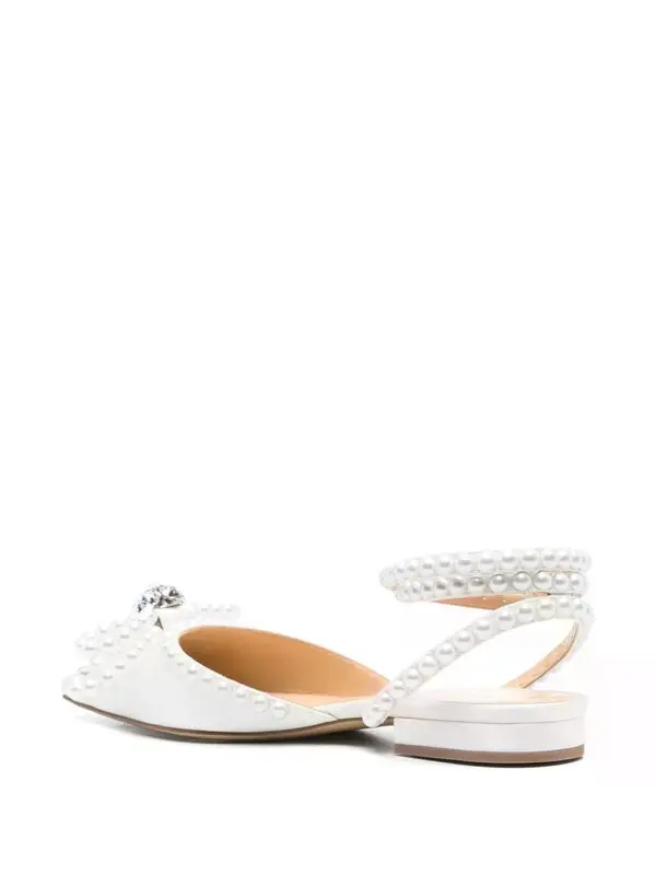Mach & Mach Double-bow Satin Ballerinas