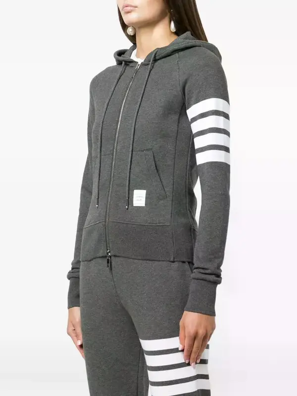 Thom Browne 4-bar Stripe Zip-fastening Hoodie