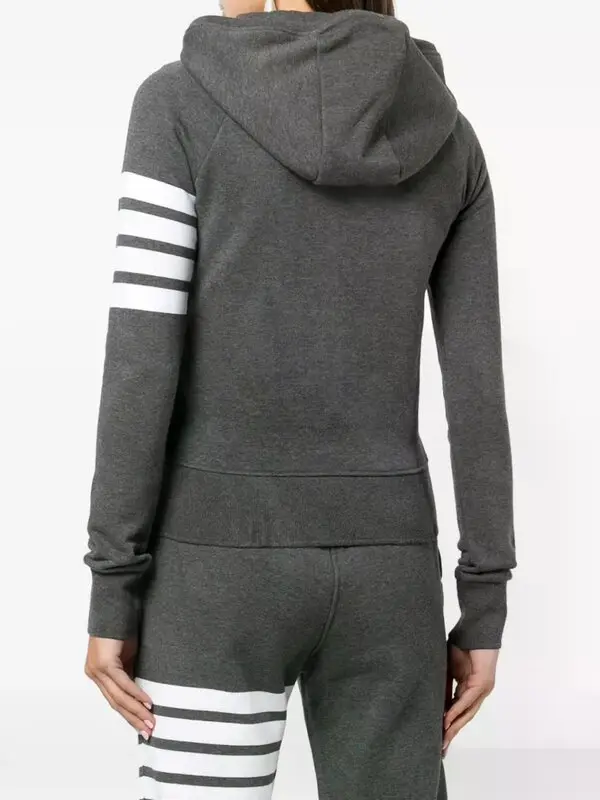 Thom Browne 4-bar Stripe Zip-fastening Hoodie