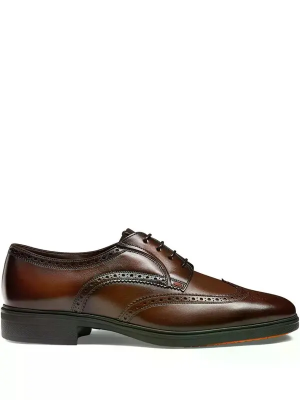 Santoni Leather Derby Shoes