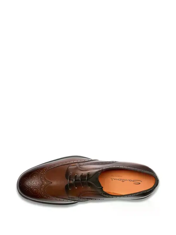 Santoni Leather Derby Shoes