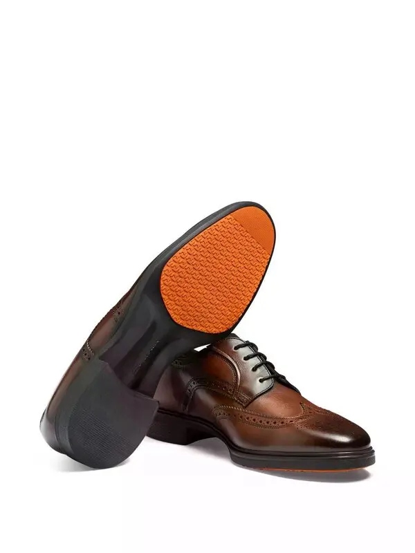 Santoni Leather Derby Shoes