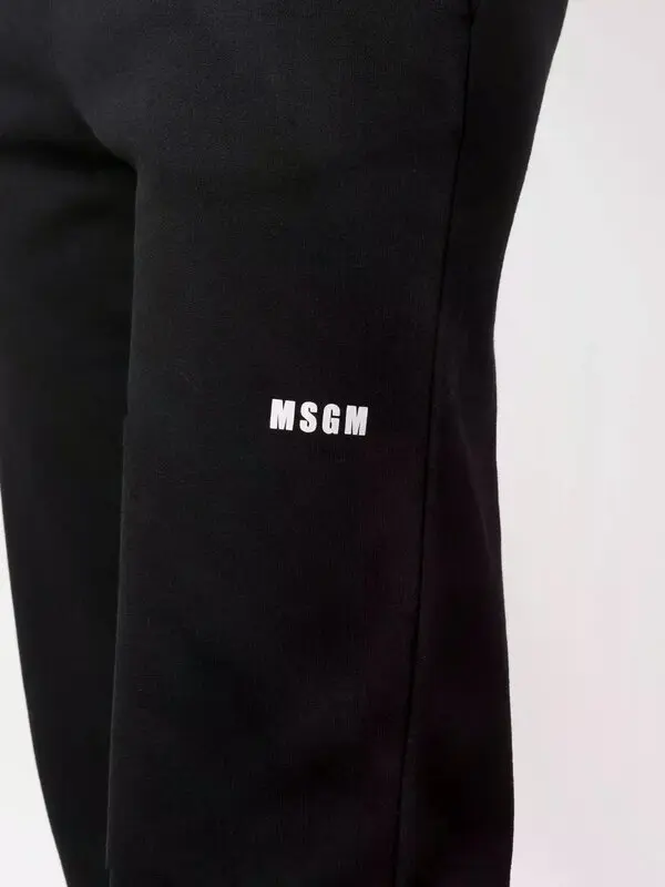 MSGM Cotton Logo Detail Jersey Sweatpants