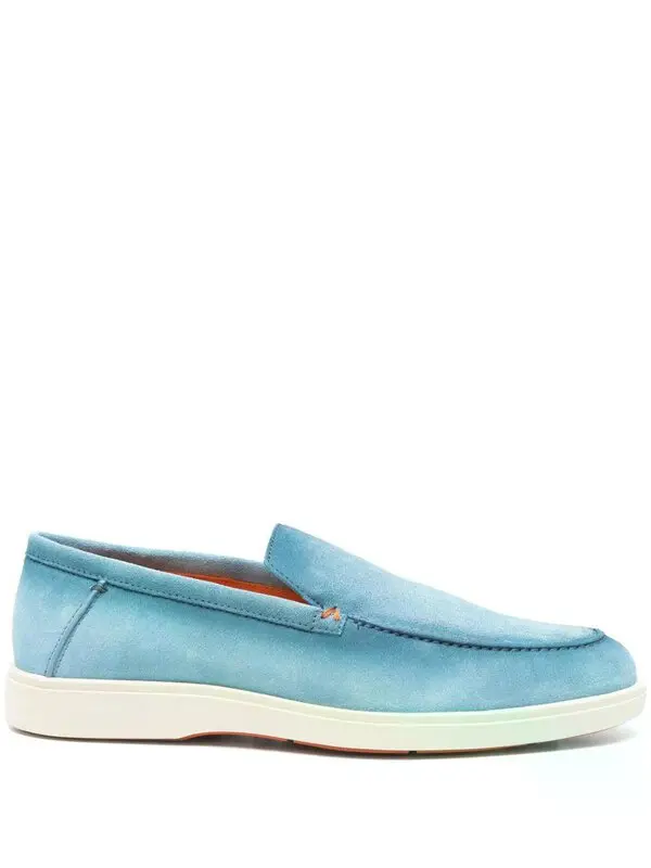 Santoni Suede Loafers - Blue
