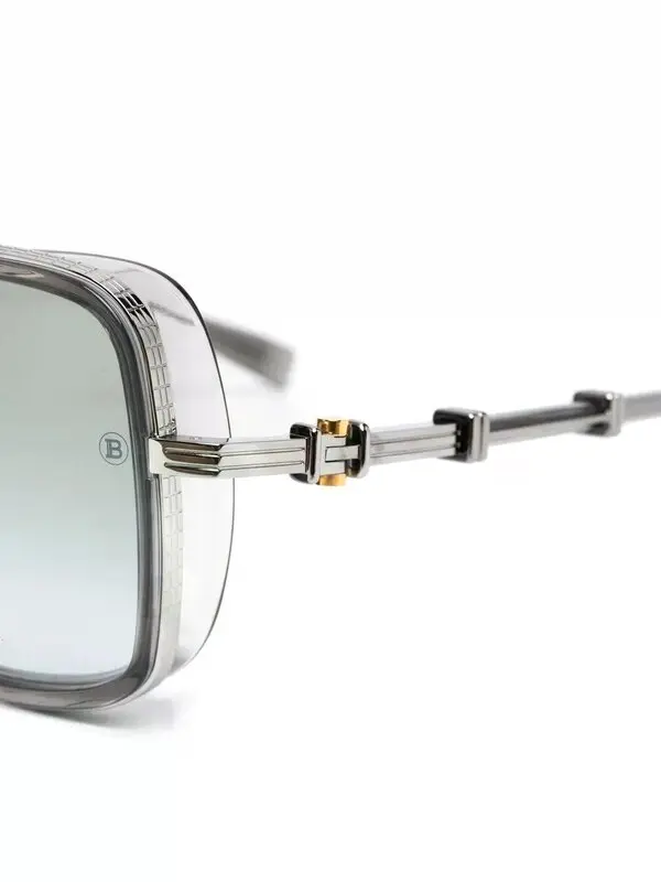 Balmain Officier Square-frame Sunglasses