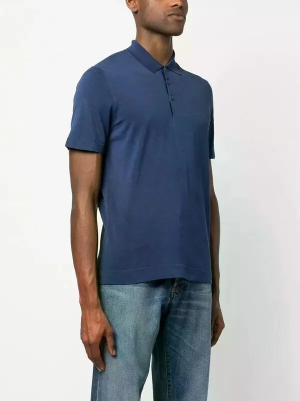 DRUMOHR Frosted Polo Shirt - Blue