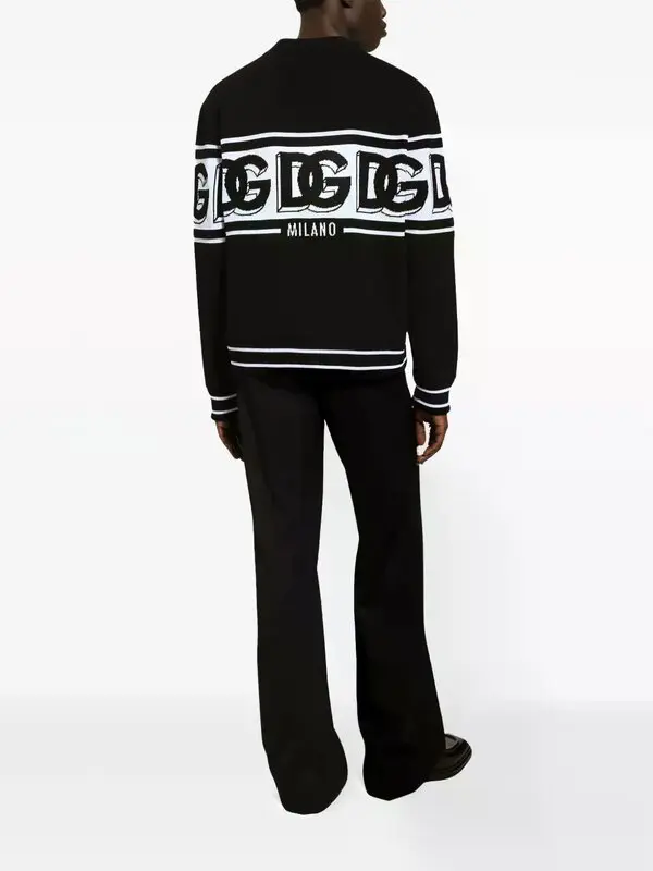 Dolce & Gabbana Logo-intarsia V-neck Cardigan