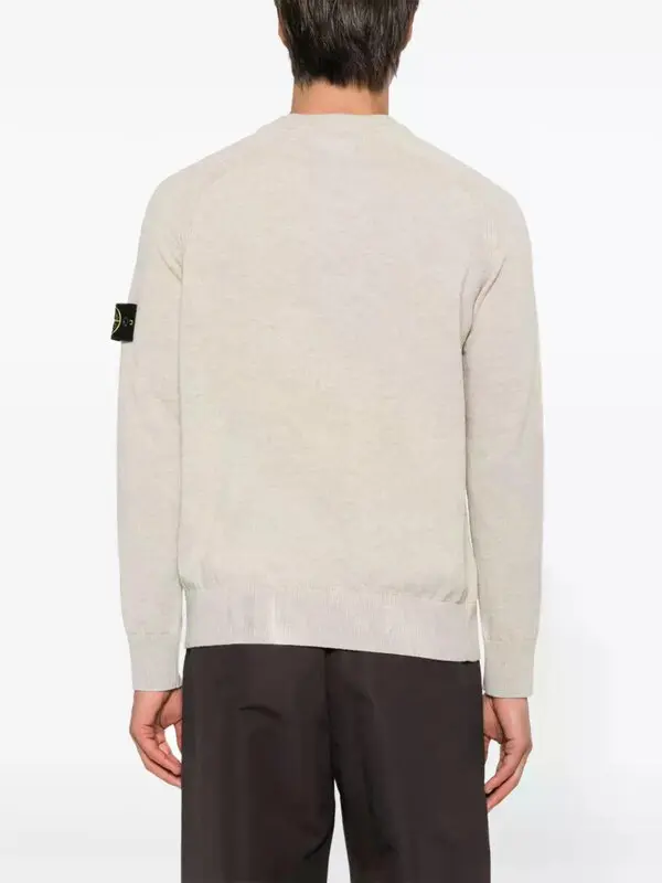 Stone Island Compass-badge Virgin Wool Sweater - Neutrals