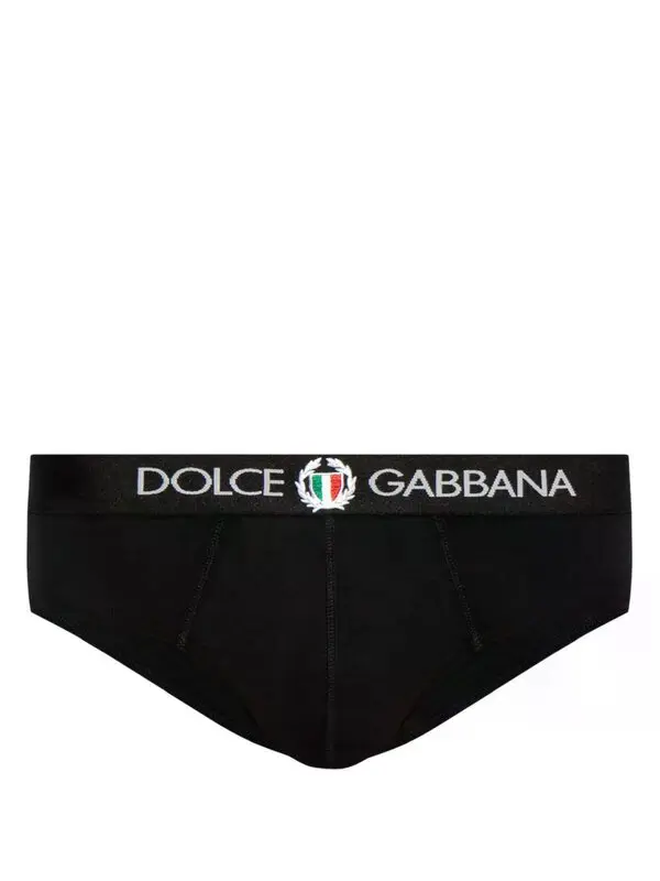 Dolce & Gabbana Brando Logo-waistband Briefs - Black