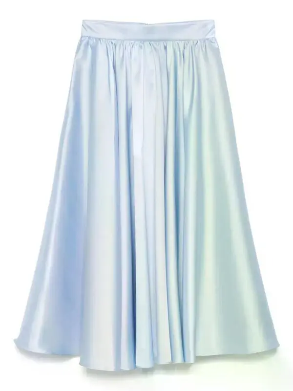 BLANCA VITA Satin Pleated Skirt