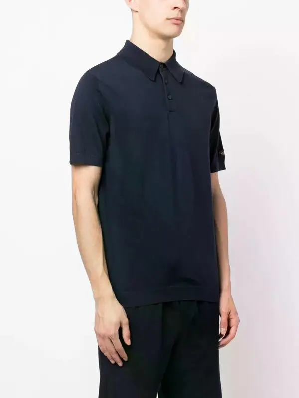 Paul & Shark Logo-patch Cotton Polo Shirt - Blue