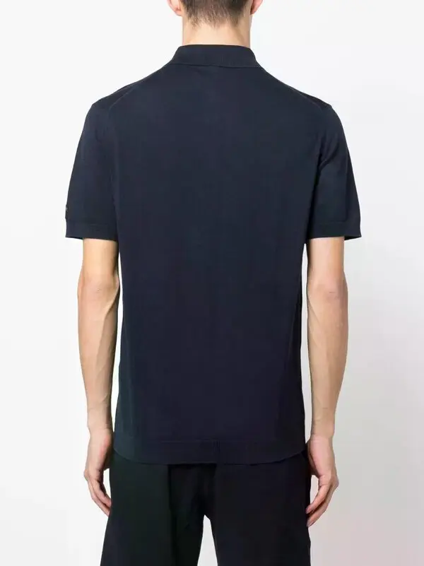 Paul & Shark Logo-patch Cotton Polo Shirt - Blue