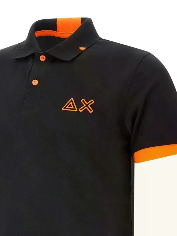 SUN 68 Jersey Polo Shirt - Black