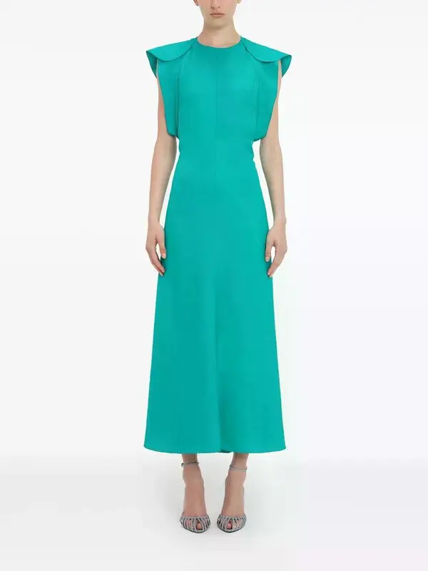 Victoria Beckham Folded Cap-sleeve Midi Dress