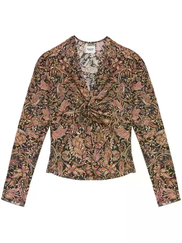 MARANT ETOILE Zekia Paisley Print Blouse - Black
