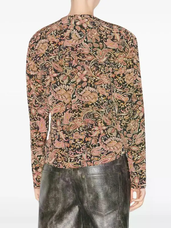 MARANT ETOILE Zekia Paisley Print Blouse - Black