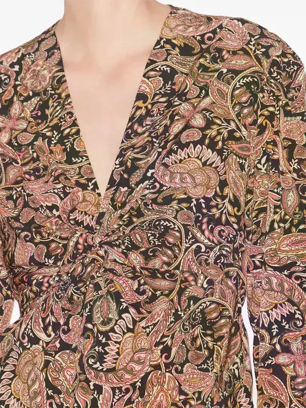 MARANT ETOILE Zekia Paisley Print Blouse - Black