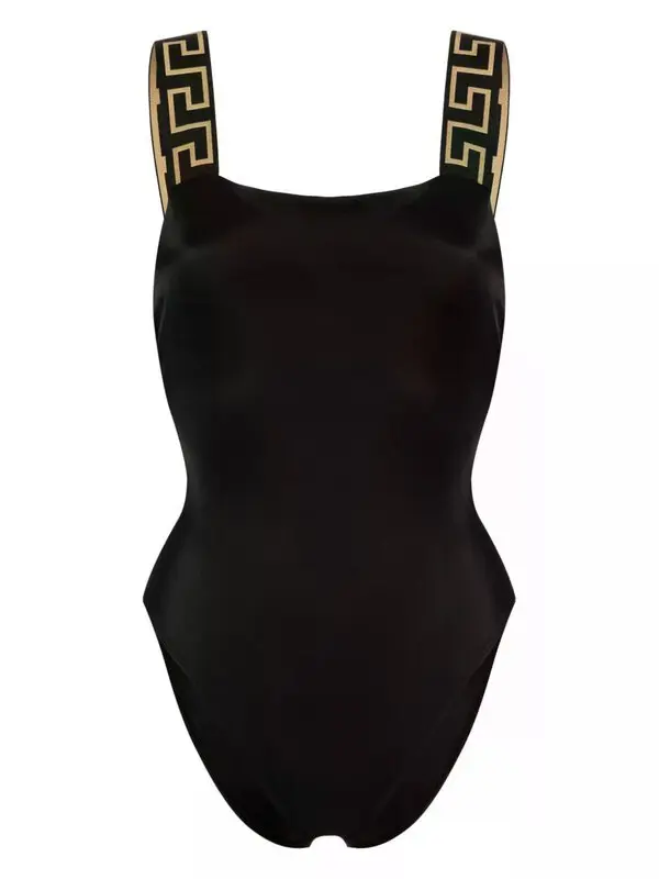 Versace Greca Border One-piece Swimsuit - Black