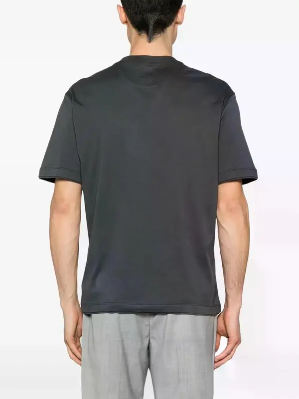 Eleventy Layered-detail T-shirt - Black