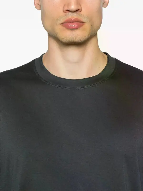 Eleventy Layered-detail T-shirt - Black