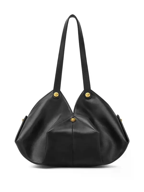 Versace Protea Shoulder Bag In Lambskin - Black