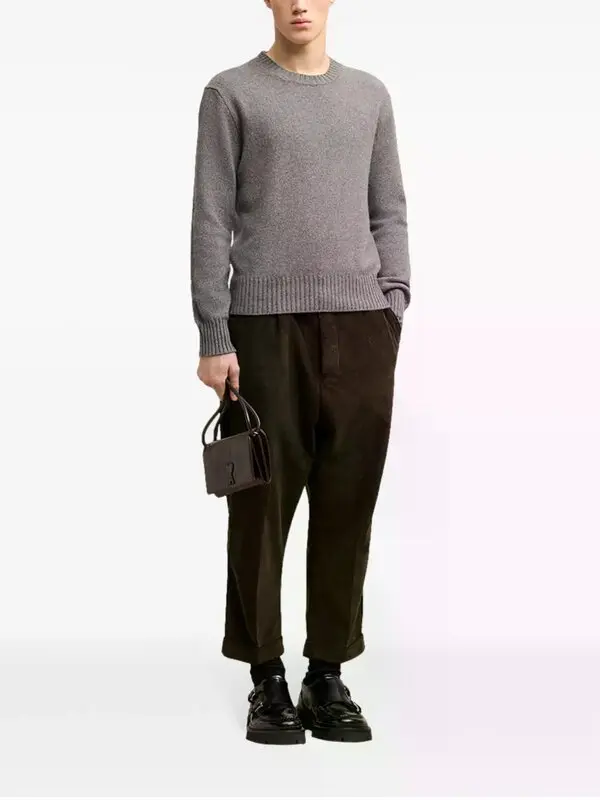 AMI Paris Tapered-leg Corduroy Trousers