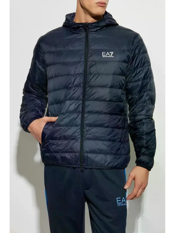 EA7 Logo-print Padded Jacket
