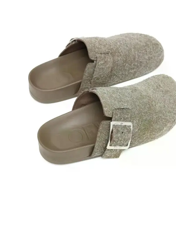 Loewe Ease Buckle Mules - Neutrals