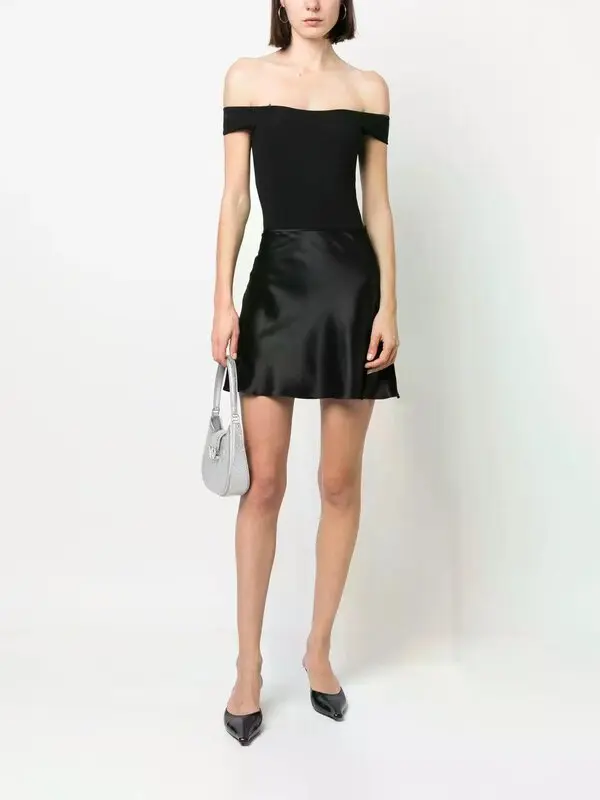 MANURI Silk A-line Skirt