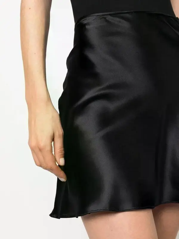 MANURI Silk A-line Skirt