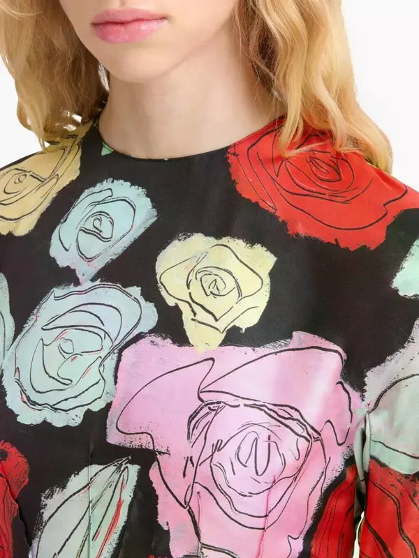 Marni Floral-print Long-sleeve Dress