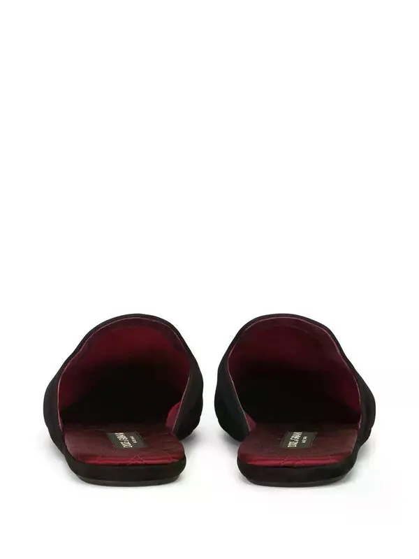 Dolce & Gabbana Embroidered Velvet Slippers