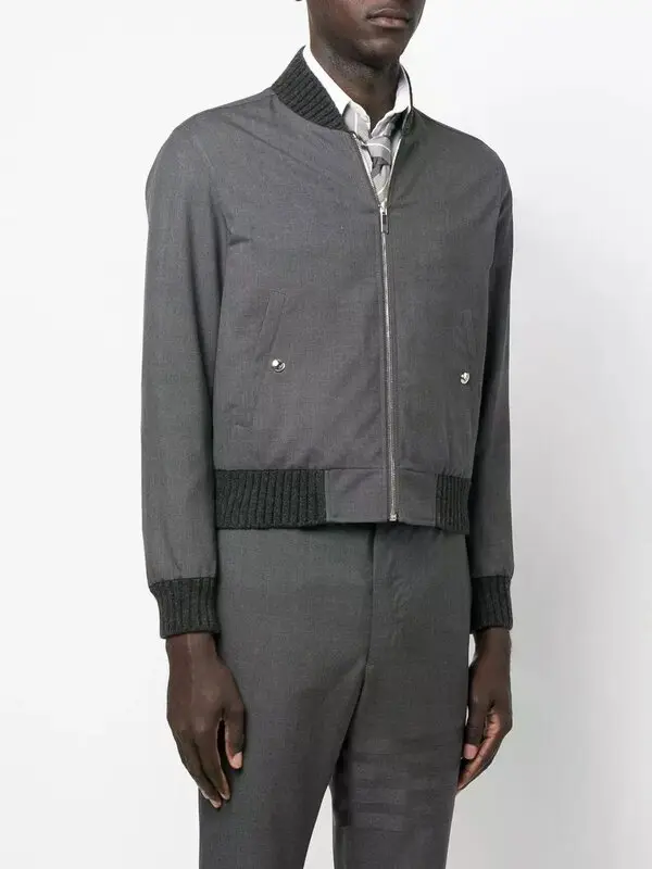 Thom Browne 4-bar Stripe Wool Bomber Jacket