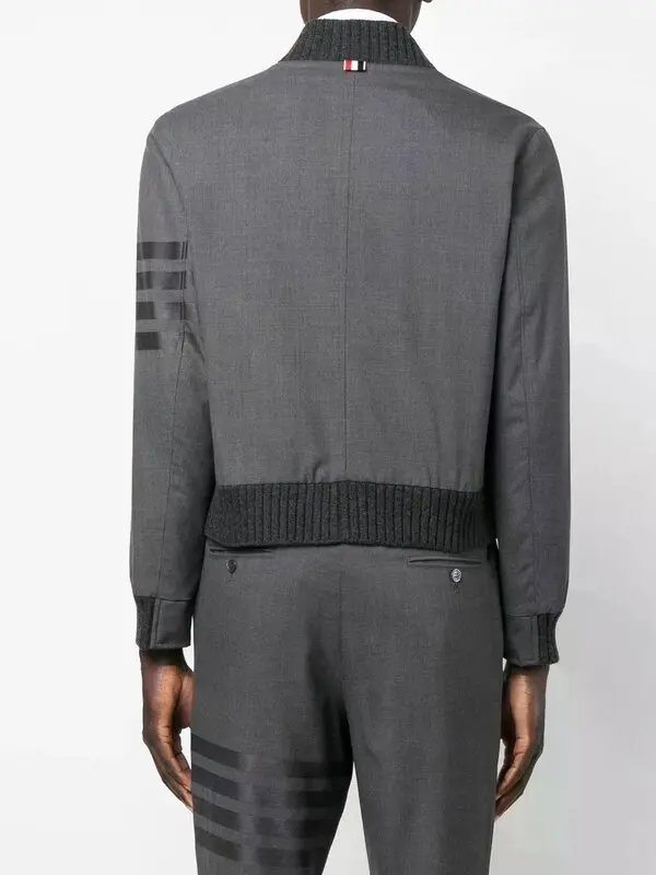 Thom Browne 4-bar Stripe Wool Bomber Jacket