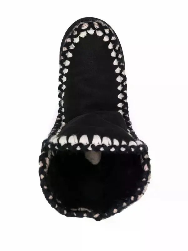 Mou Whipstitch-detail Suede Eskimo Boots