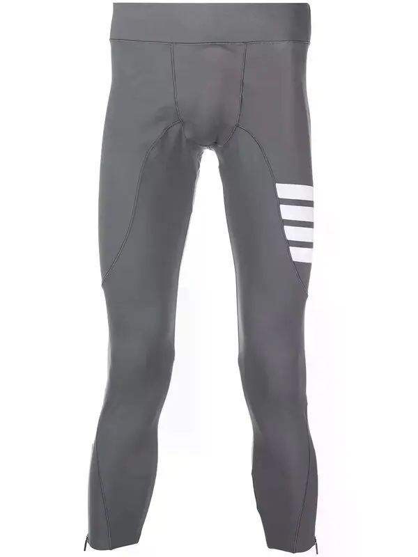 Thom Browne 4-bar Stripe Lightweight Compression Tights - Grey