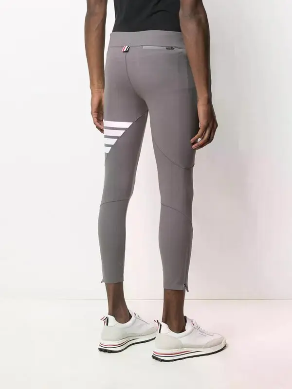 Thom Browne 4-bar Stripe Lightweight Compression Tights - Grey