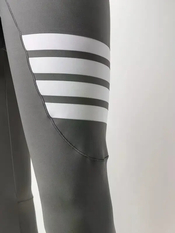 Thom Browne 4-bar Stripe Lightweight Compression Tights - Grey